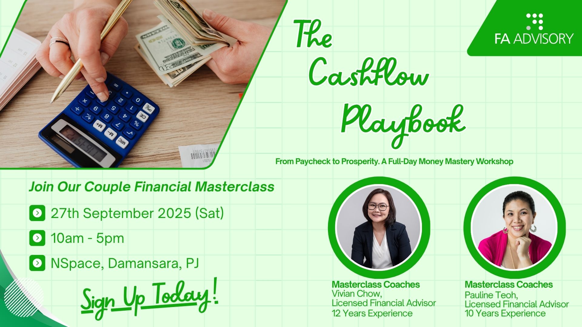 The Cashflow Playbook Workshop 2025 - FA Advisory Malaysia